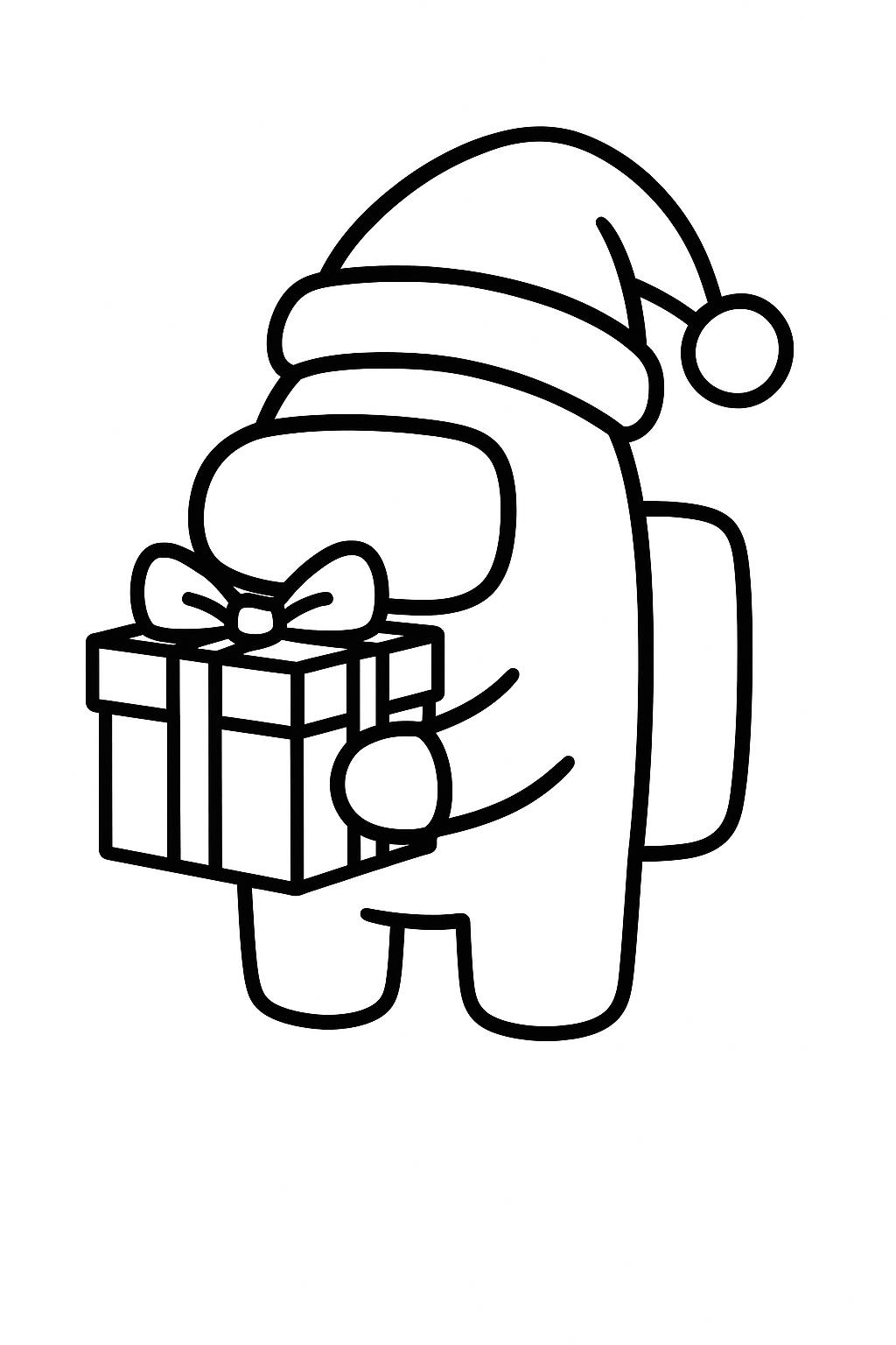 Among Us Christmas Crewmate Coloring Page - Free Coloring Page ...