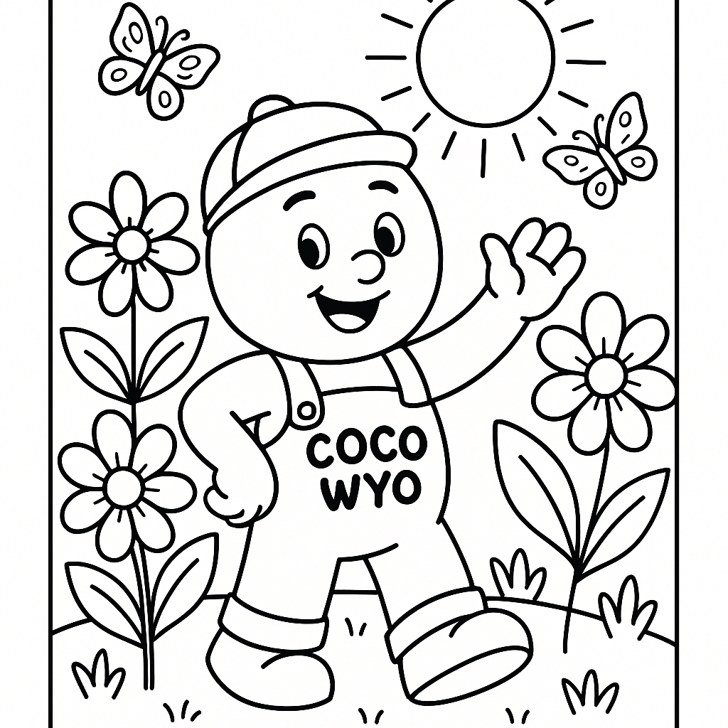 Coco Wyo's Springtime Garden Adventure - Free Coloring Page ...