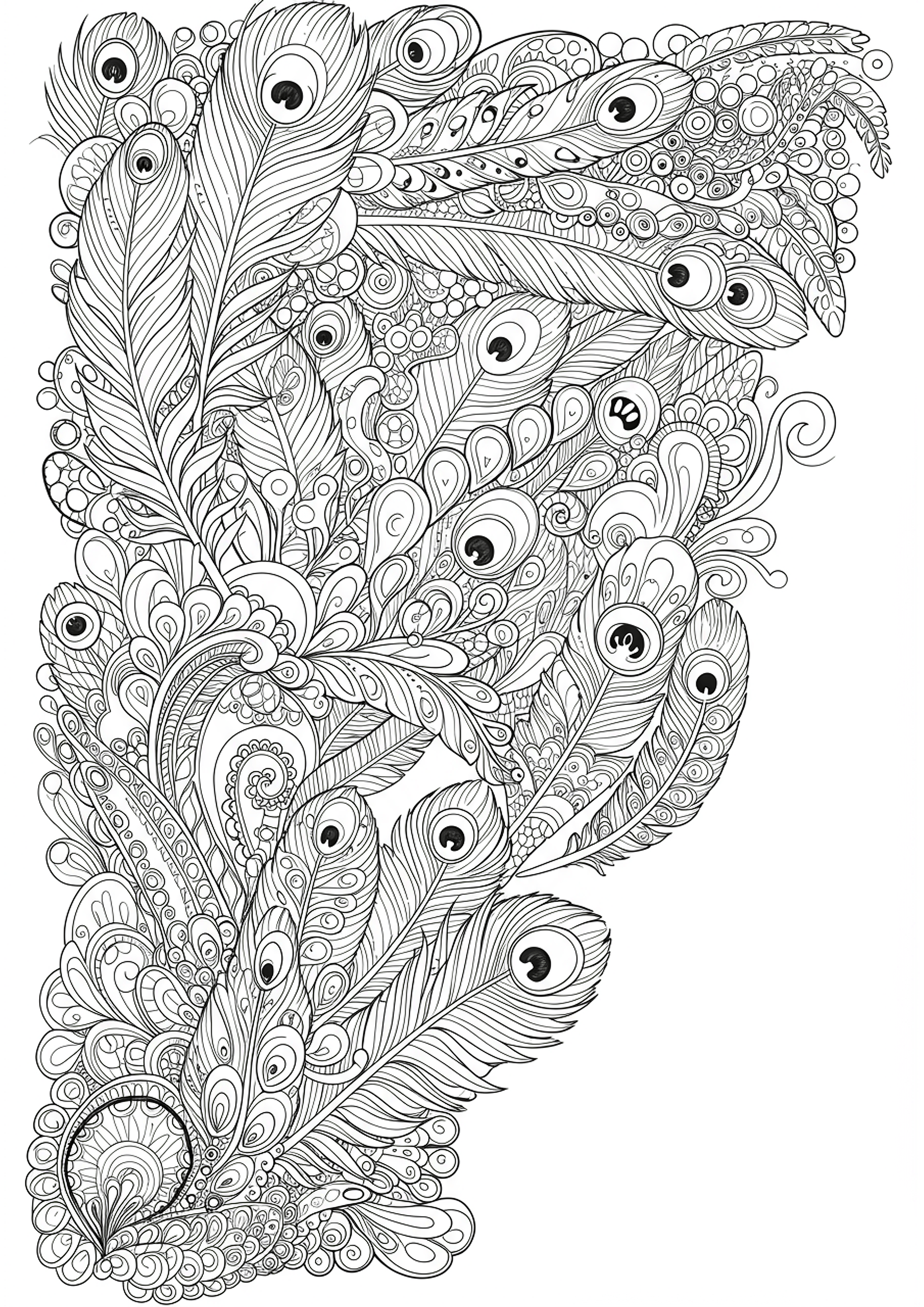 Feathered Letter F Coloring Page - Free Coloring Page | TryColoringPages