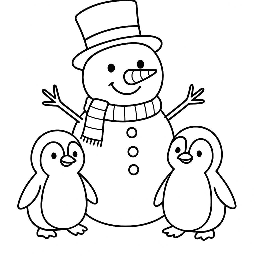 Frozen Winter Friends Coloring Page - Free Coloring Page | TryColoringPages