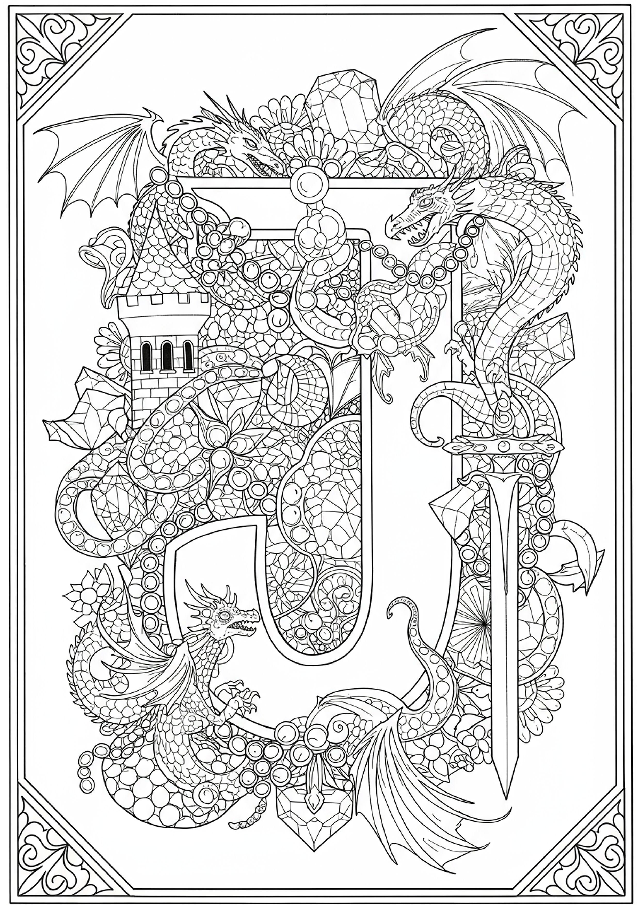 Jewel Kingdom Letter J Coloring Page - Free Coloring Page ...