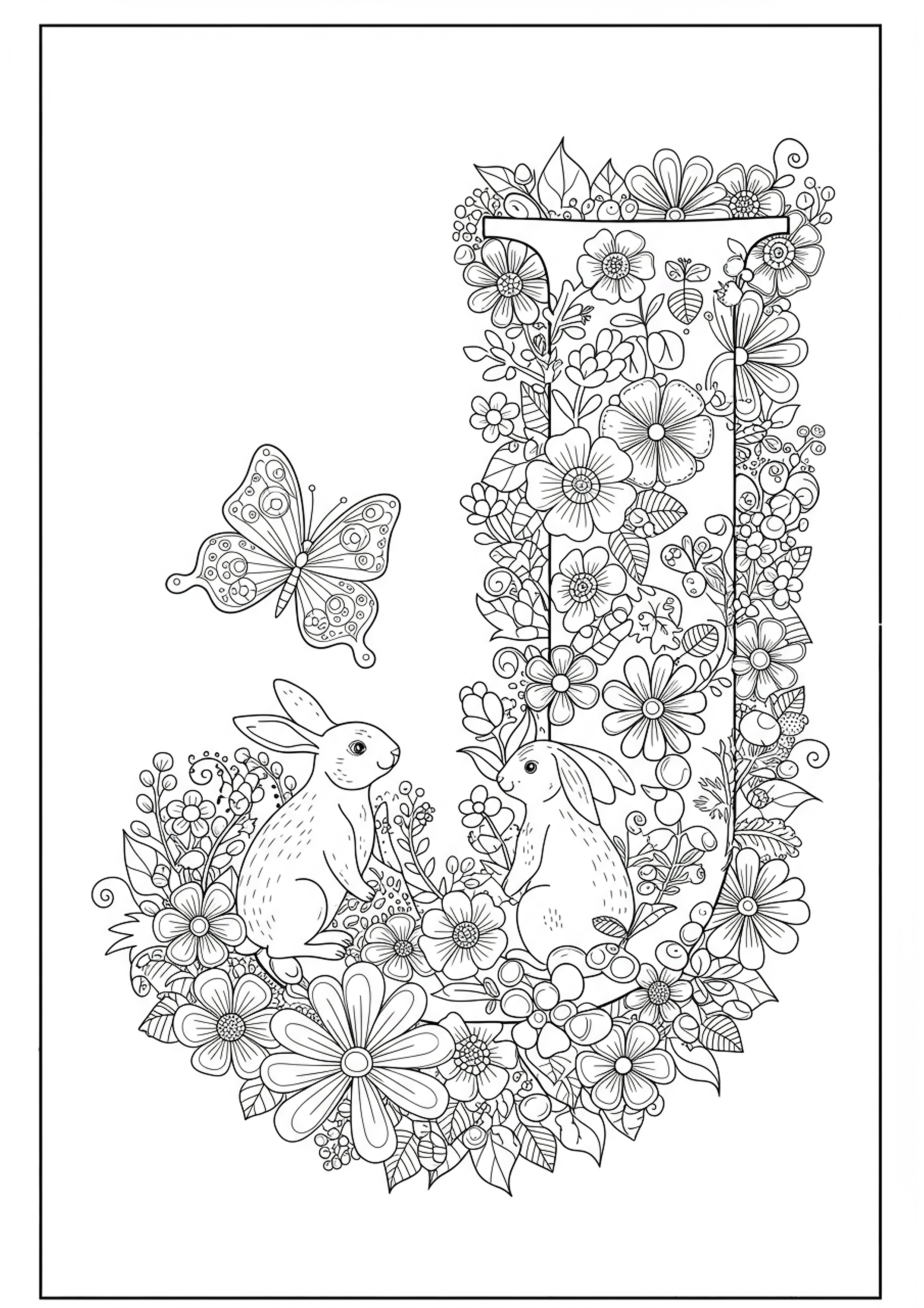 Jumping into Spring Letter J Coloring Page - Free Coloring Page ...