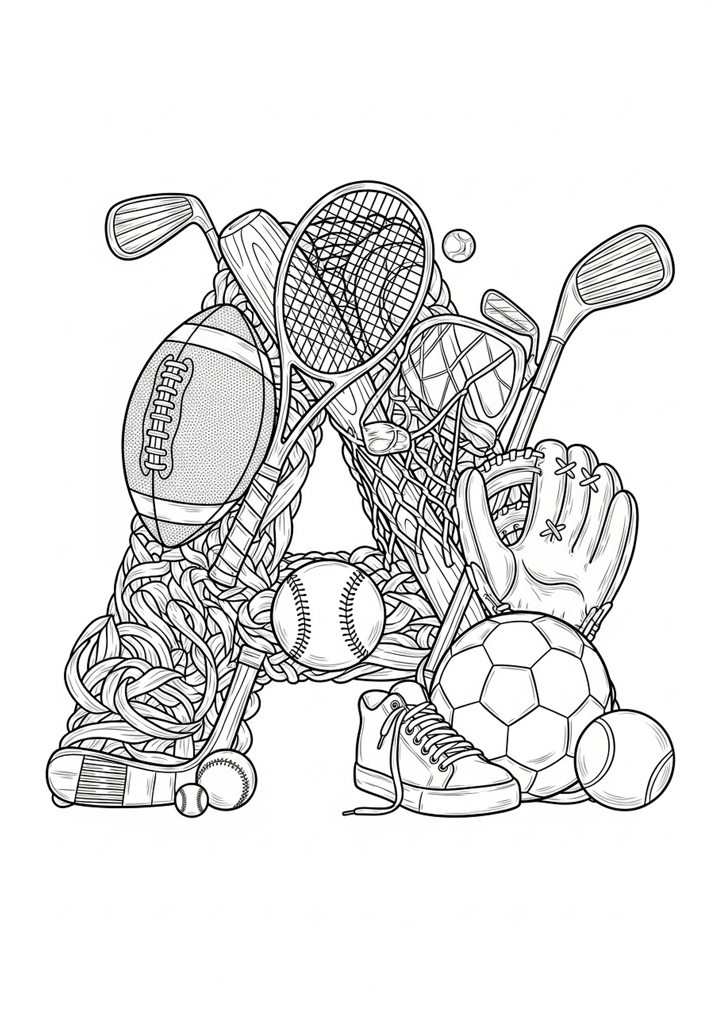Letter A Athletic Sports Day Coloring Page - Free Coloring Page ...