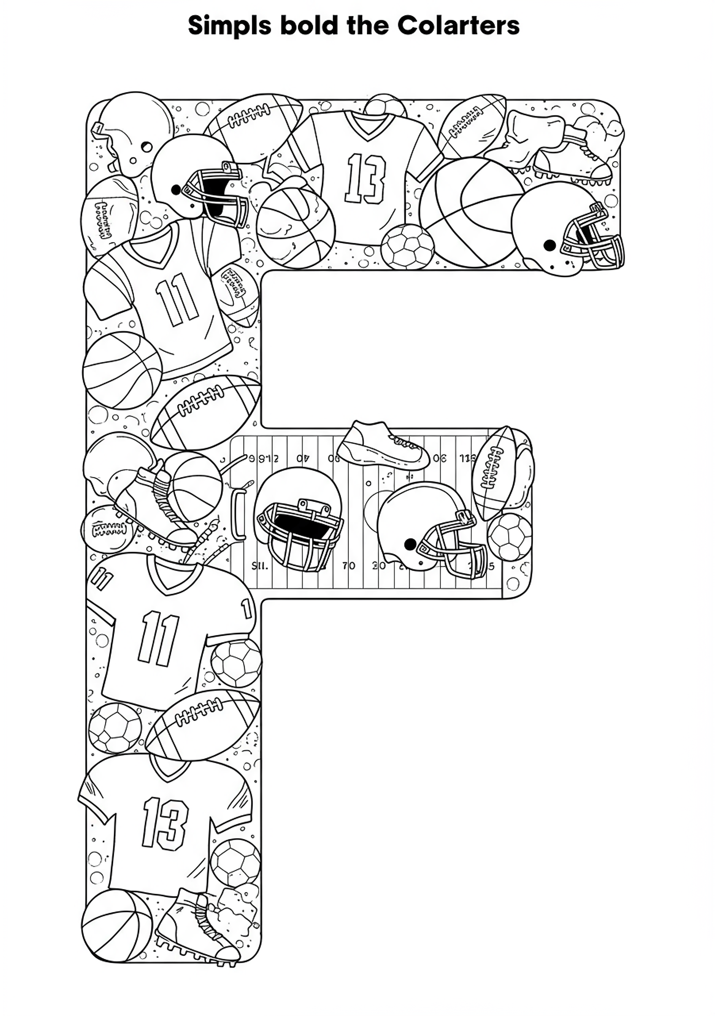 Letter F Football Frenzy Coloring Page - Free Coloring Page ...