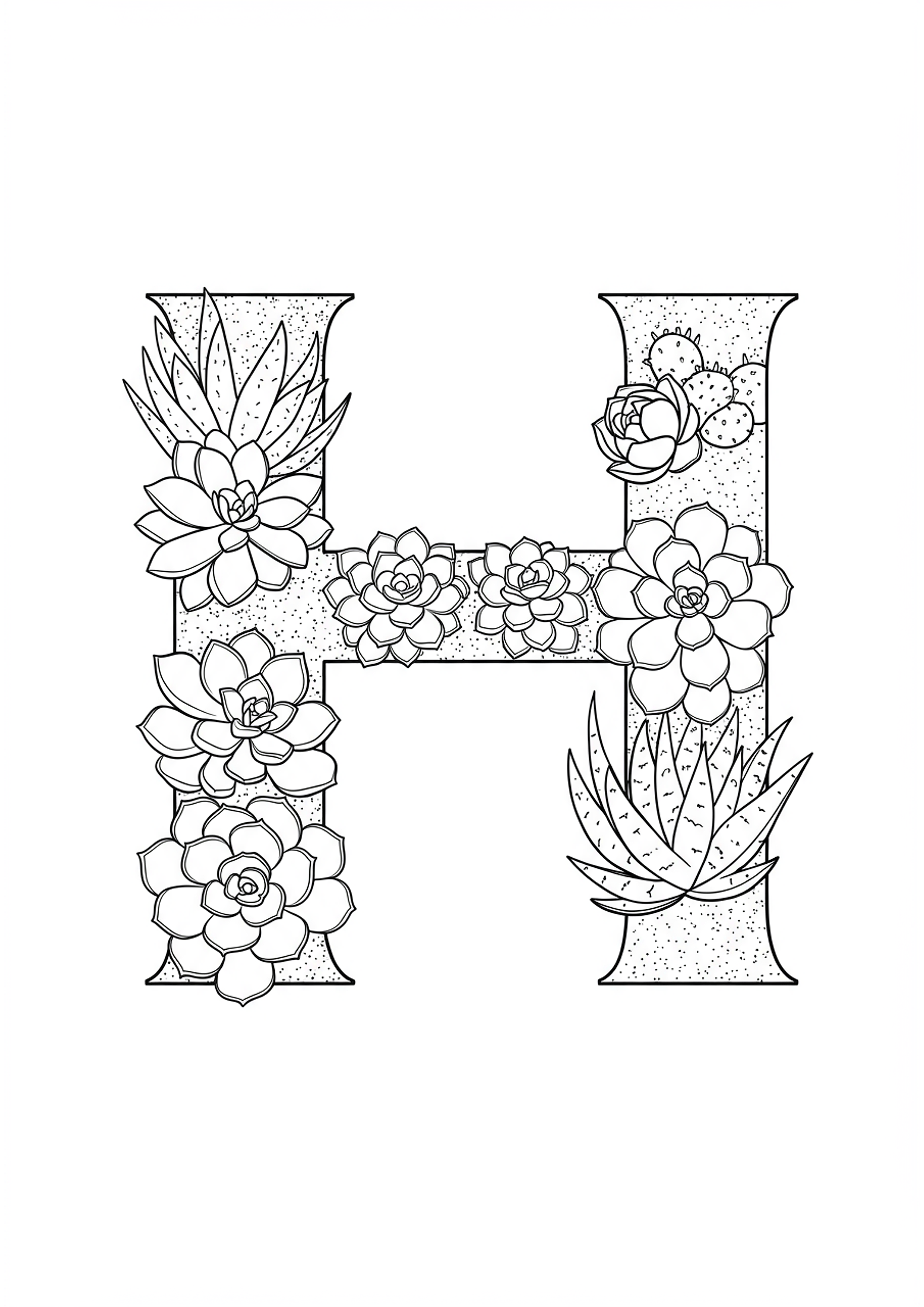Letter H Coloring Pages – Free Printable Sheets | TryColoringPages