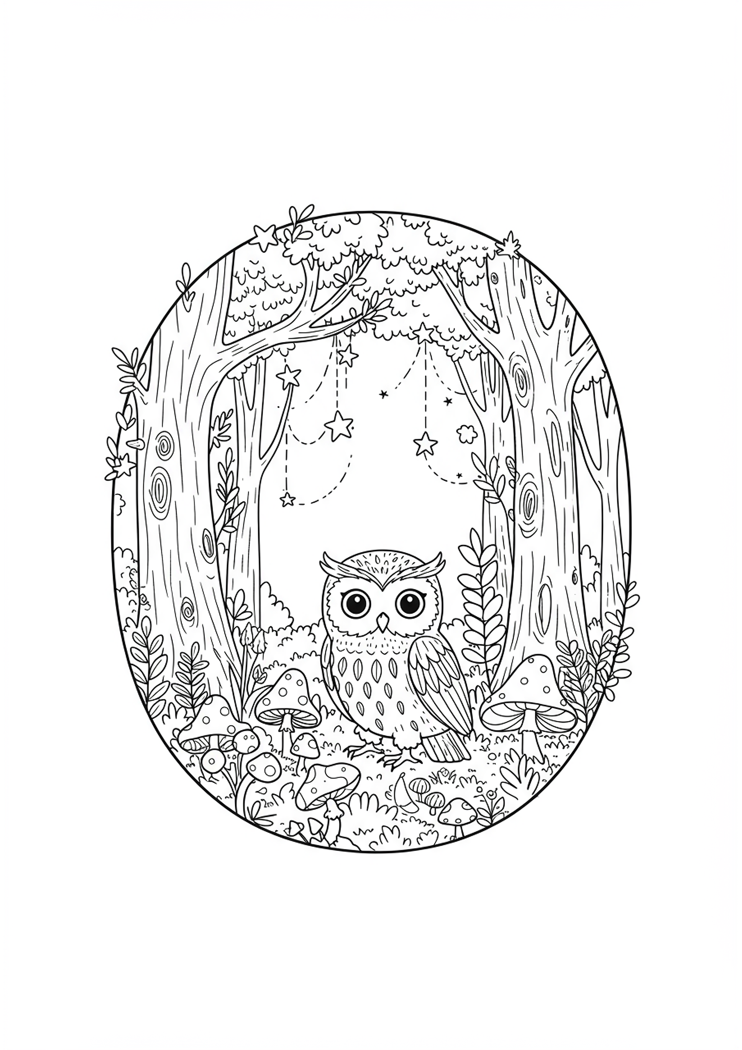 Letter O Owlet's Magical Forest Coloring Page - Free Coloring Page ...