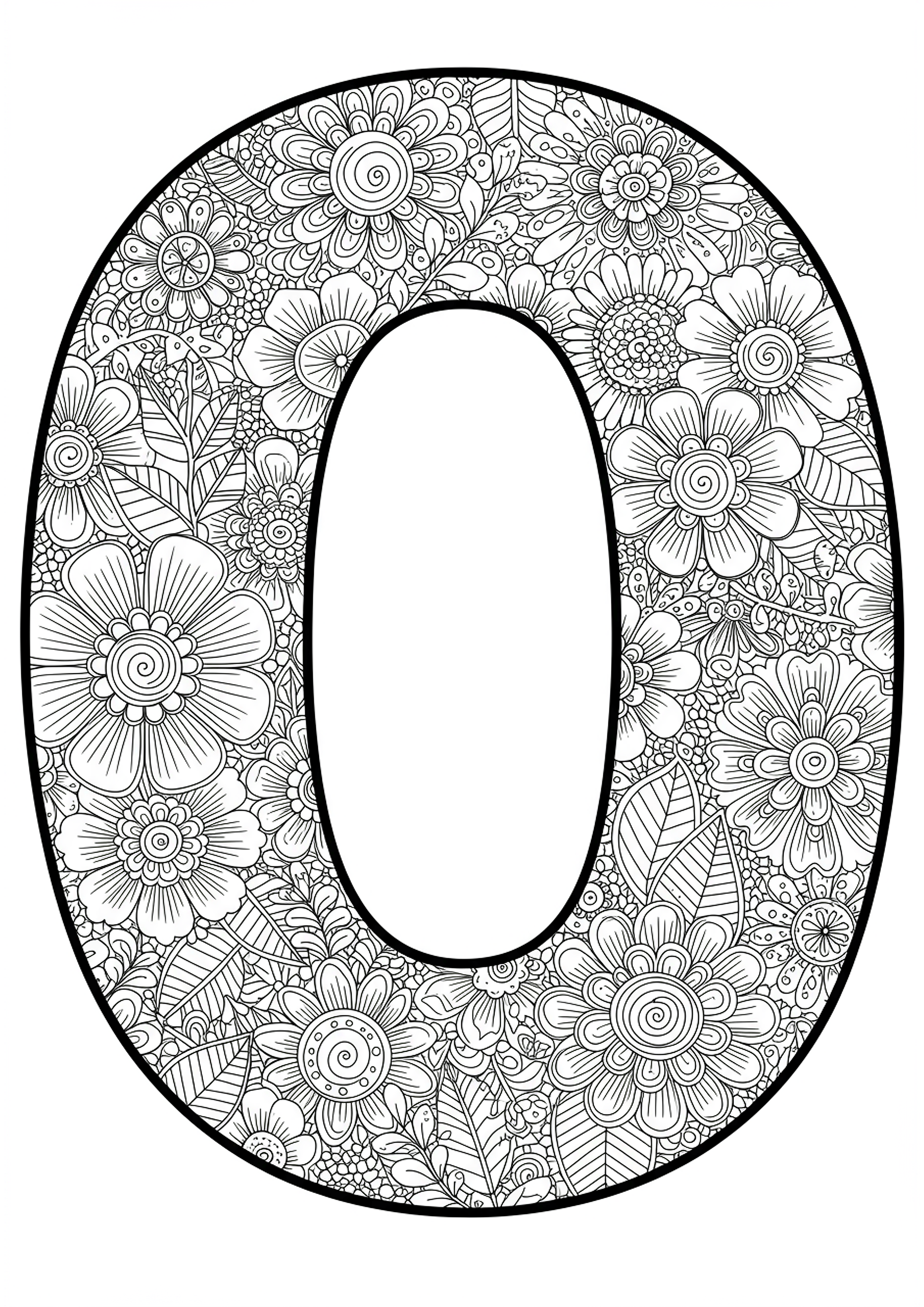 Mandala Garden Letter O Coloring Page - Free Coloring Page ...