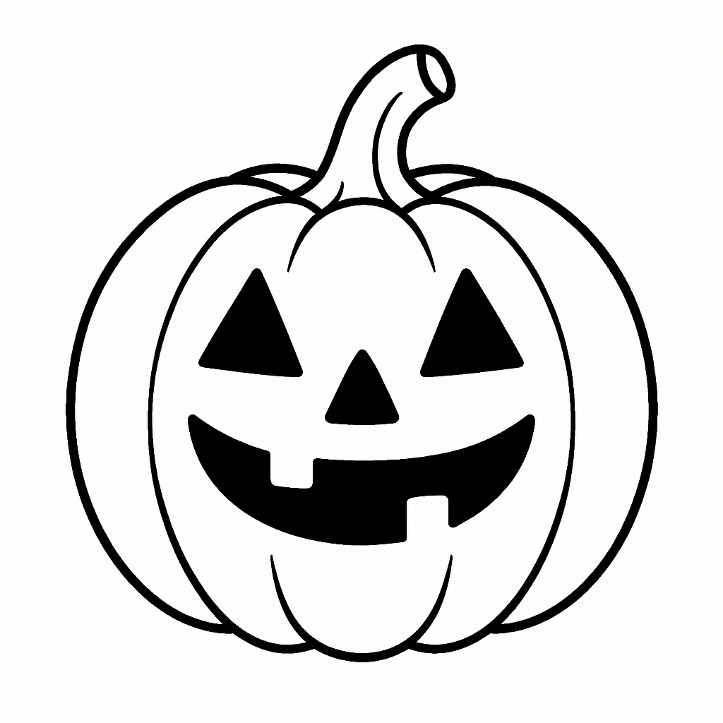 Pumpkin Halloween Jack-o'-Lantern Coloring Page - Free Coloring Page ...