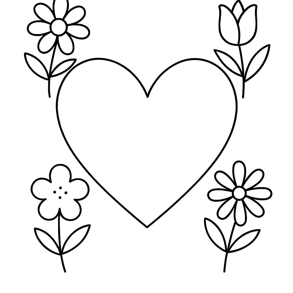 Free Printable Heart Coloring Pages | TryColoringPages