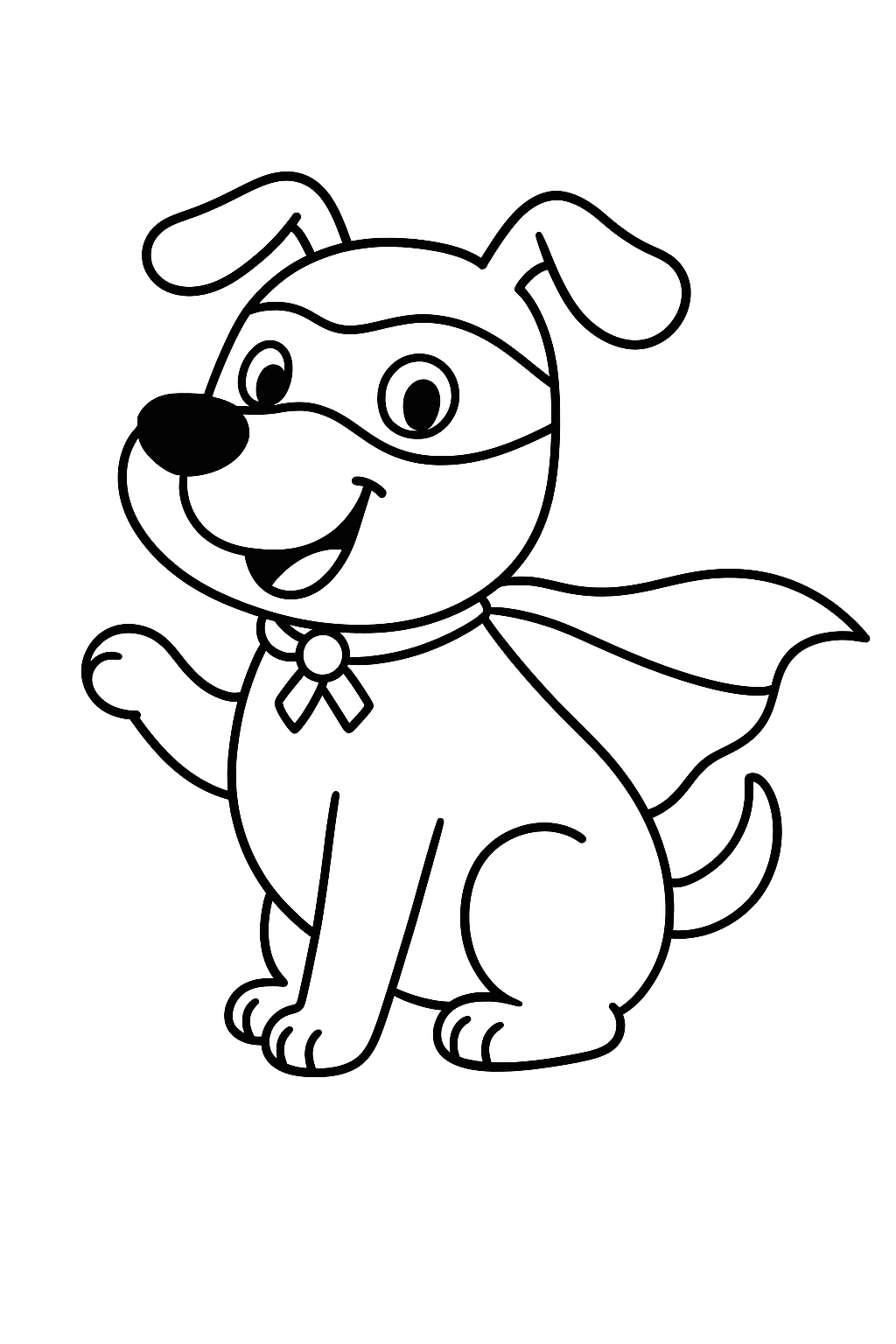 Superhero Dog Coloring Page - Free Coloring Page | TryColoringPages
