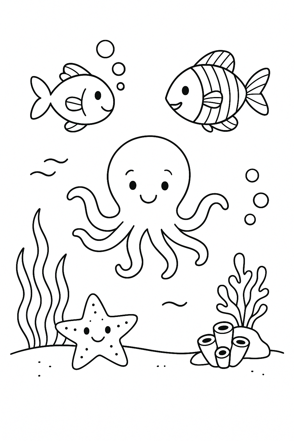 Under the Sea Adventure Coloring Page - Free Coloring Page ...
